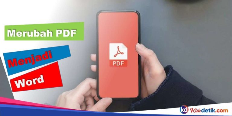 Merubah PDF Menjadi Word - KlikDetikCom